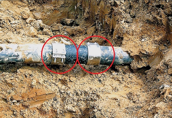 Installation Examples - repair of underground pipe